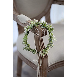 Uongeod HJYHYN Flower Crown Boho Flower Wreath Artificial Floral Crown Bridal Headpiece Greenery Crown for Wedding Ceremony Party Festival