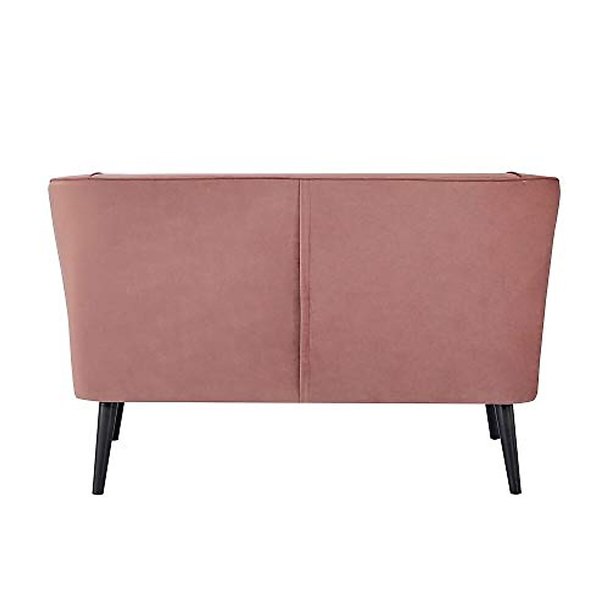 GIA Furniture Home Series Mid-Century Modern Armless Fabric Loveseat with Sleek Back, Love Seat, Pink