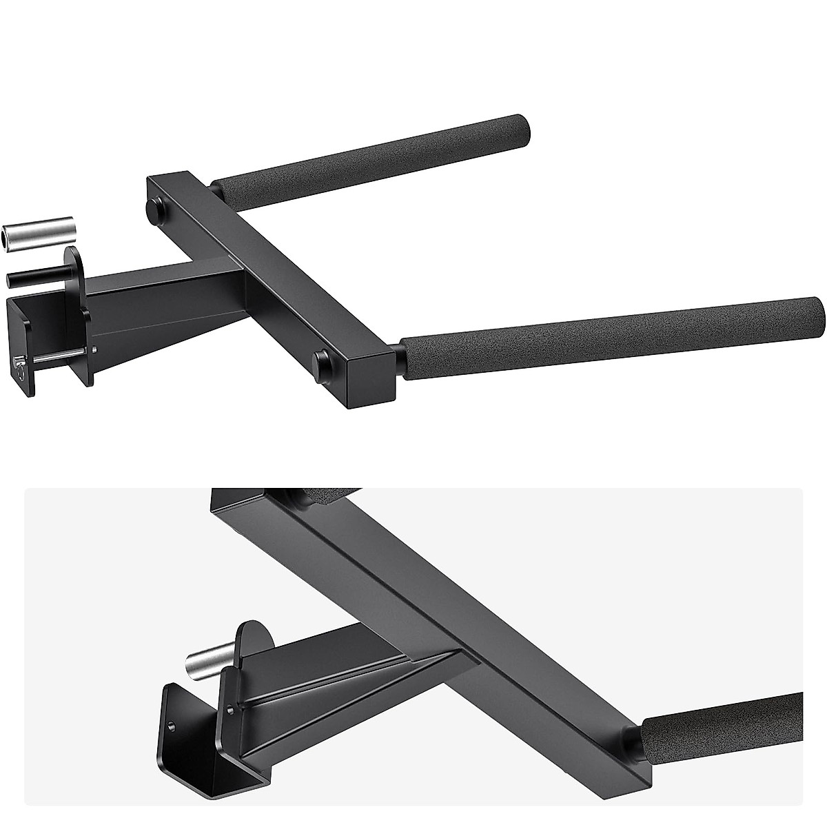 Kipika Y-Shaped Dip Bar for 2" x 2" Power Cage with 5/8" or 1" Hole - Dip Bar Attachments for Home Gym - Heavy Duty Power Rack Attachments - 2" x 2" Squat Rack Accessories for Strength Training