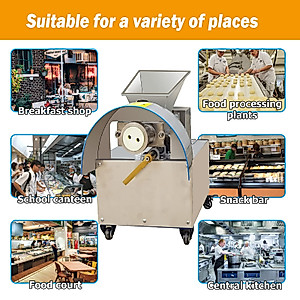 TXMACHINE Bread Machines bread dough divider machine stainless steel Dough cutting cutter machine with 6 molds dough shape and weight can be customized (220V/50HZ, 0.44-0.66lb dough weight)