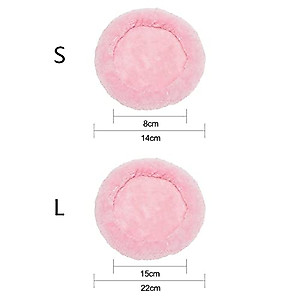 Hamster House Hamster Rat Mat Fleece Soft Guinea Pig Bed Warm Mat Squirrel Sleeping Bed Cotton Mat Animal Winter Small Animal Cage(S,Blue)