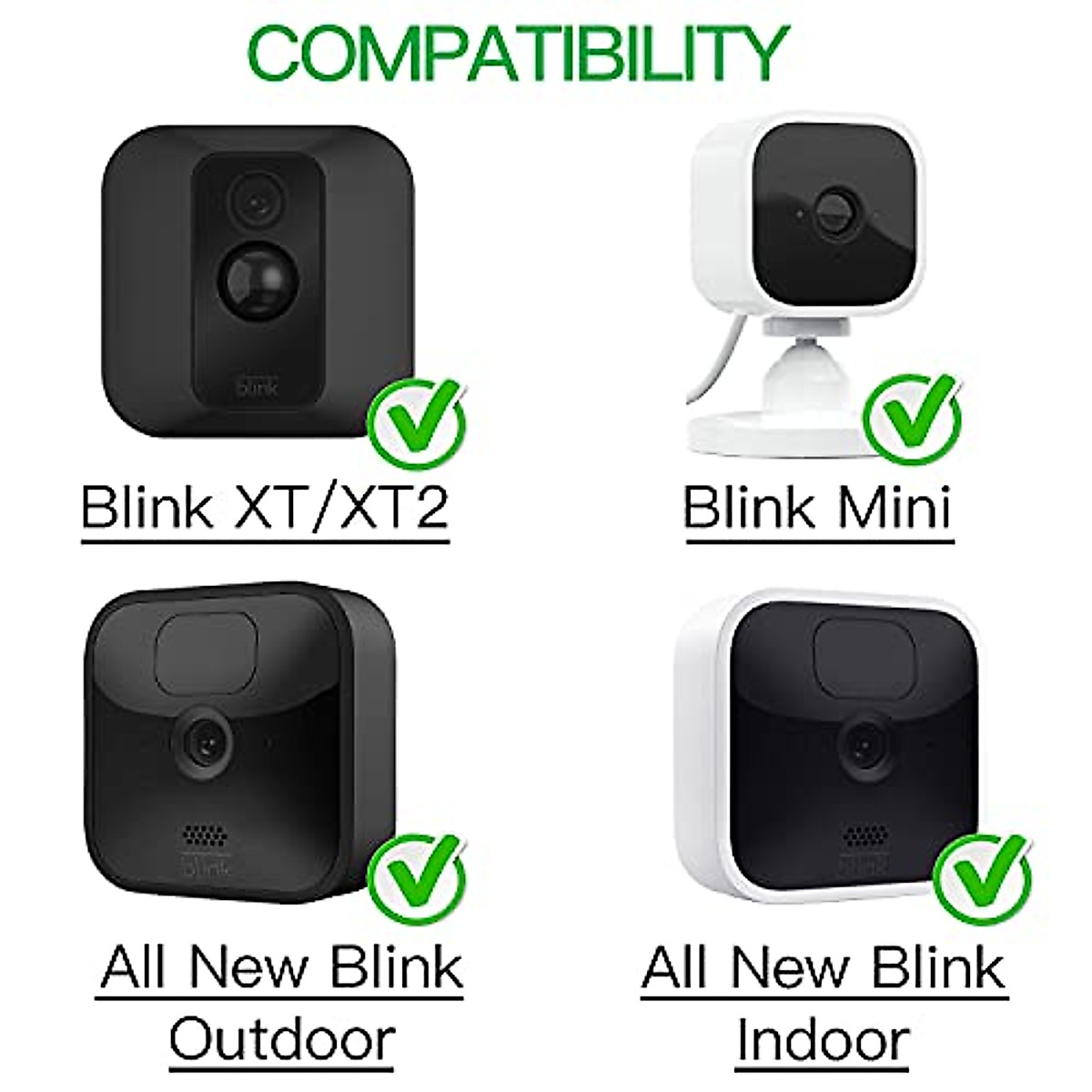 ALERTCAM 2Pack Suction Cup Mount for All-New Blink Outdoor/Indoor Camera, Blink XT / XT2, Blink Mini, Attach Your Blink Home Security Camera with No Tools