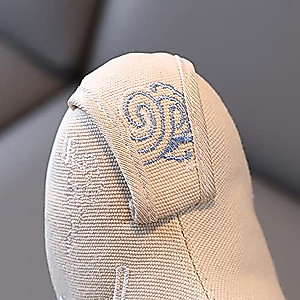 Boys Cloth Shoes Children Embroidered Shoes Boys Hanfu Shoes Boots Chinese New Year Shoes Cotton Boots Sneaker Boots for Kids (Beige, 11.5-12 Years Big Kids)