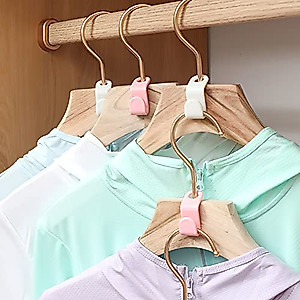 120pcs 4 Color Hanger Hook, Clothes Hanger Connector Hooks, Cascading Hangers, Space Saving for Velvet Closet,Organizer Savers Saver