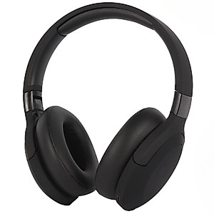 Bluetooth Headphones Over Ear, Wired/Wireless Overhead Headphones with Microphone, Soft Earmuffs & Foldable Lightweight Bluetooth Headsets with Hi-Fi Stereo Sound for Laptop PC Cellphone (Black)