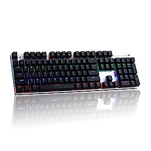 Teamwolf RGB Backlight Mechanical Gaming Keyboards (104keys, Balck)