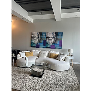 kevinplus 125'' Curved Sofa Couch Cloud Boucle Couch with Chaise Lounge for Living Room, L-Shape Modern Sectional Luxury Upholstery 5-Seat Sofa Couch for Apartment (Left-Facing, Boucle Beige)