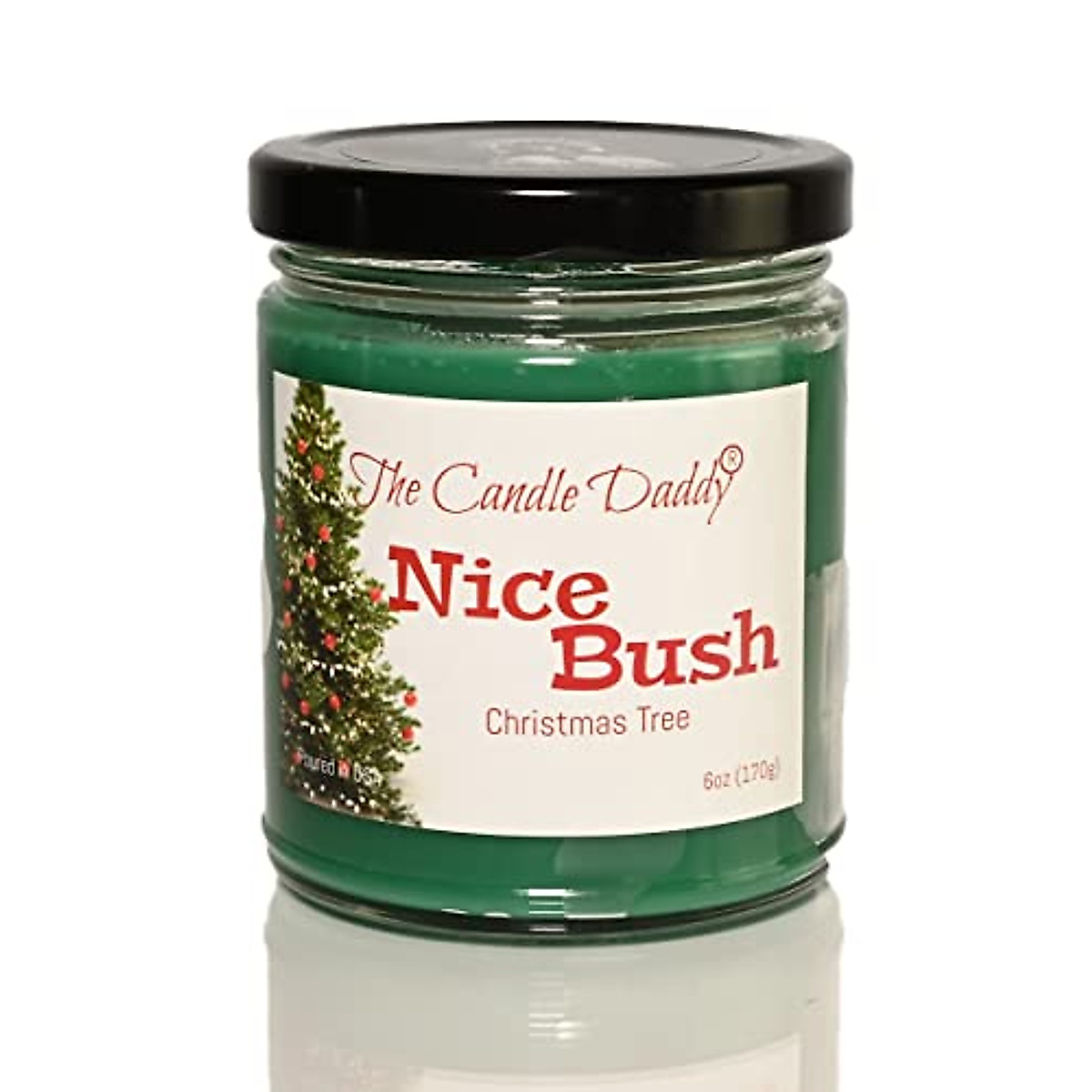 Nice Bush Holiday Candle - Funny Blue Spruce Scented Candle - Funny Holiday Candle for Christmas, New Years - Long Burn Time, Holiday Fragrance, Hand Poured in USA - 6oz