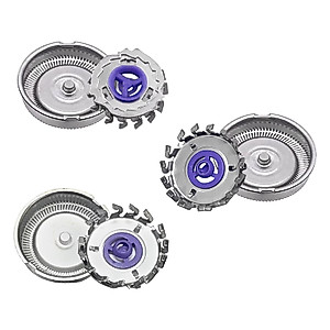Set of 3 Shaving Heads for Phillips Norelco HQ56 HQ4 HS190 Replacement Electric Shaving Head Razor Blades for HQ6970 HQ442 HQ300 HQ916 HQ6990 PQ202 PQ205 - Happy Hours