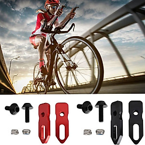 1Pair Mountain Bicycle V Brake Extension Seat, Aluminum Alloy Seat Converter Adapter, Converter Brake Rack Adapter Brake Bracket Bike Bicycle Accessories Black