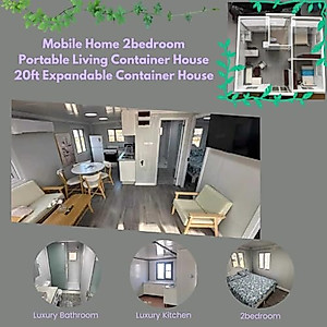 20FT tiny prefab house, Standard butterfly container with 2bedroom and 1 Full Equiped Bathroom and Kitchen, mini houses to live in, folding house, expandable tiny house, mobile home