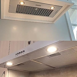 Drart Range Hood Light Bulbs, LED Stove Appliance Light Bulb, Kitchen Cooker Light Replacement, Under Cabinet Lights Replacement, Recessed Closet Light AC/DC12V, Warm White