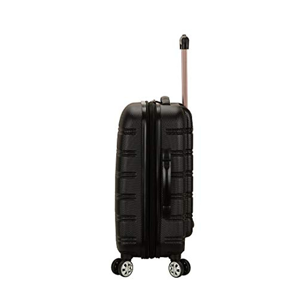 Rockland Melbourne Hardside Expandable Spinner Wheel Luggage, Black, Carry-On 20-Inch