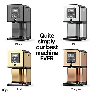 LEVO Lux - Premium Herbal Oil Infusion Machine - Botanical Extractor - Herb Dryer, Decarboxylator, & Oil Infuser - Gourmet Edible Infusion Maker - For Infused Gummies, Brownies & More - Black