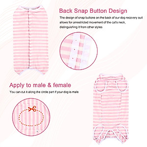 Parderry 2 Packs Dog Recovery Suit for Surgery Dog Onesie Surgical Clothes Bodysuit for Male and Female Substitute E-Collar&amp; Cone