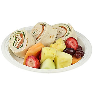 Simply Deliver 9-Inch Plastic Plate, Microwavable and Dishwasher Safe, White, 100-Count