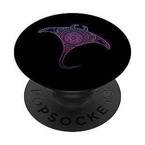Scuba Diving Freediving Manta Ray Spirit Shark Ocean design PopSockets Swappable PopGrip