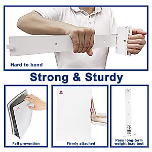 PS5 Wall Mount for Playstation 5 Disc Edition and Digital Edition (Mount The Console on Wall Near or Behind TV with Invisible Design), Including 2 Accessories Holders for Controller & Headset (White)