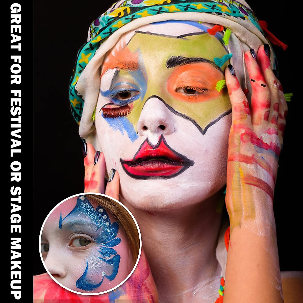 CAHIUYOA White Eye Black Stick for Sports,Professional Eyeblack Sports Football Baseball Softball White Eye Black Face Body Paint Stick Makeup