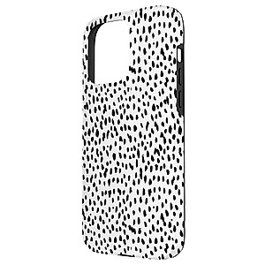 iPhone 15 Pro Max Dalmatian Animal Print Black And White Black White Case