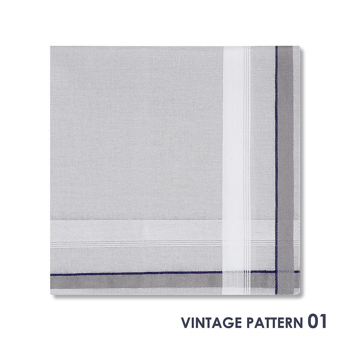 Selected Hanky 100% Cotton Men's Handkerchief 6 Piece Gift Set