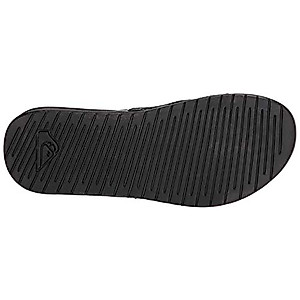 Quiksilver mens Bright Coast Adjust Sandal, Black/White/Black, 10 US