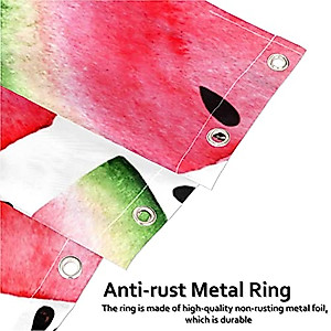 XMNYGJ Shower Curtain Red Pink Watermelon Shower Curtain Set with 12 Plastic Hooks Waterproof Fabric Bath Curtains for Bathroom Decor Machine Washable 72 x 72 Inches