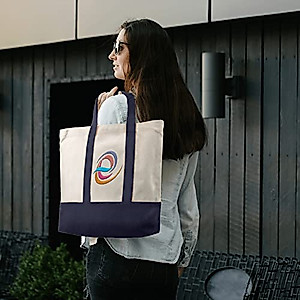 LUMAD Monogram Beach Tote Bags for Women, Monogram Mothers Gifts for Friends,Monogram Embroidered Canvas Beach Tote Bag Suitable for Office, Love is What Your Choice for Her