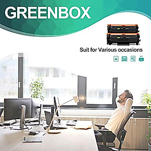 GREENBOX Compatible Toner Cartridge Replacement for Brother TN760 TN-760 TN730 TN-730 for HL-L2350DW DCP-L2550DW HL-L2395DW HL-L2390DW HL-L2370DW Printer (2 Black)