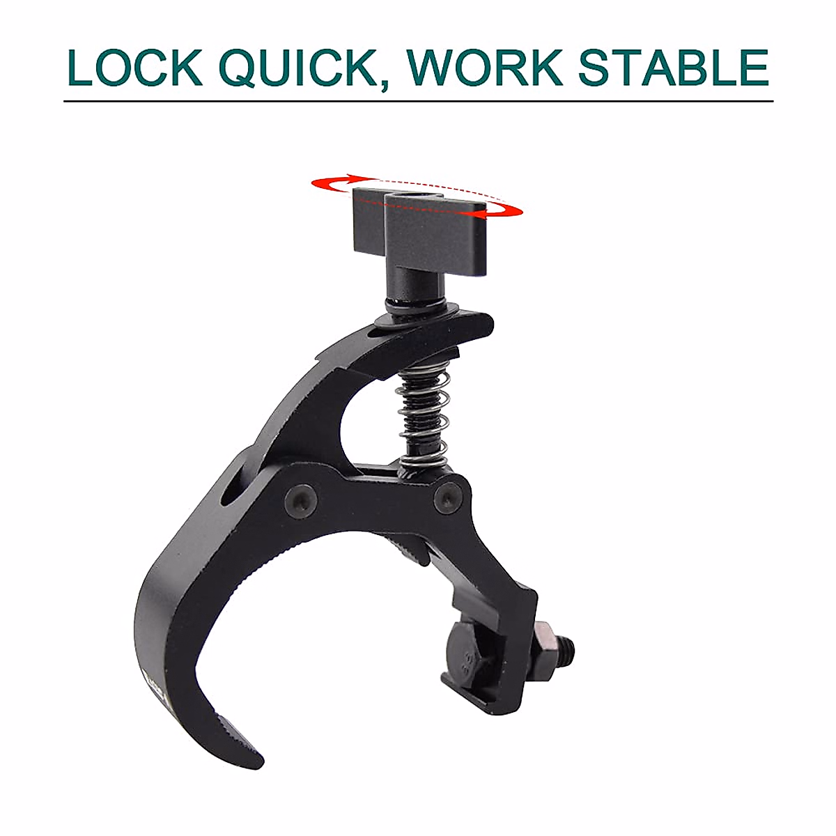 V-Show DJ Light Truss Clamps - C Clamp Mounting Truss Bracket Hook Clamp, Heavy Duty 330lb Aluminum Alloy Truss Clamp for DJ Par Light Fits 1.57-2.04 Inch Truss (4 Pack)