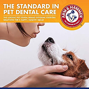Arm & Hammer for Pets Tartar Control Kit for Dogs | Contains Toothpaste, Toothbrush & Fingerbrush | Reduces Plaque & Tartar Buildup | Safe for Puppies, 3-Piece , Beef Flavor