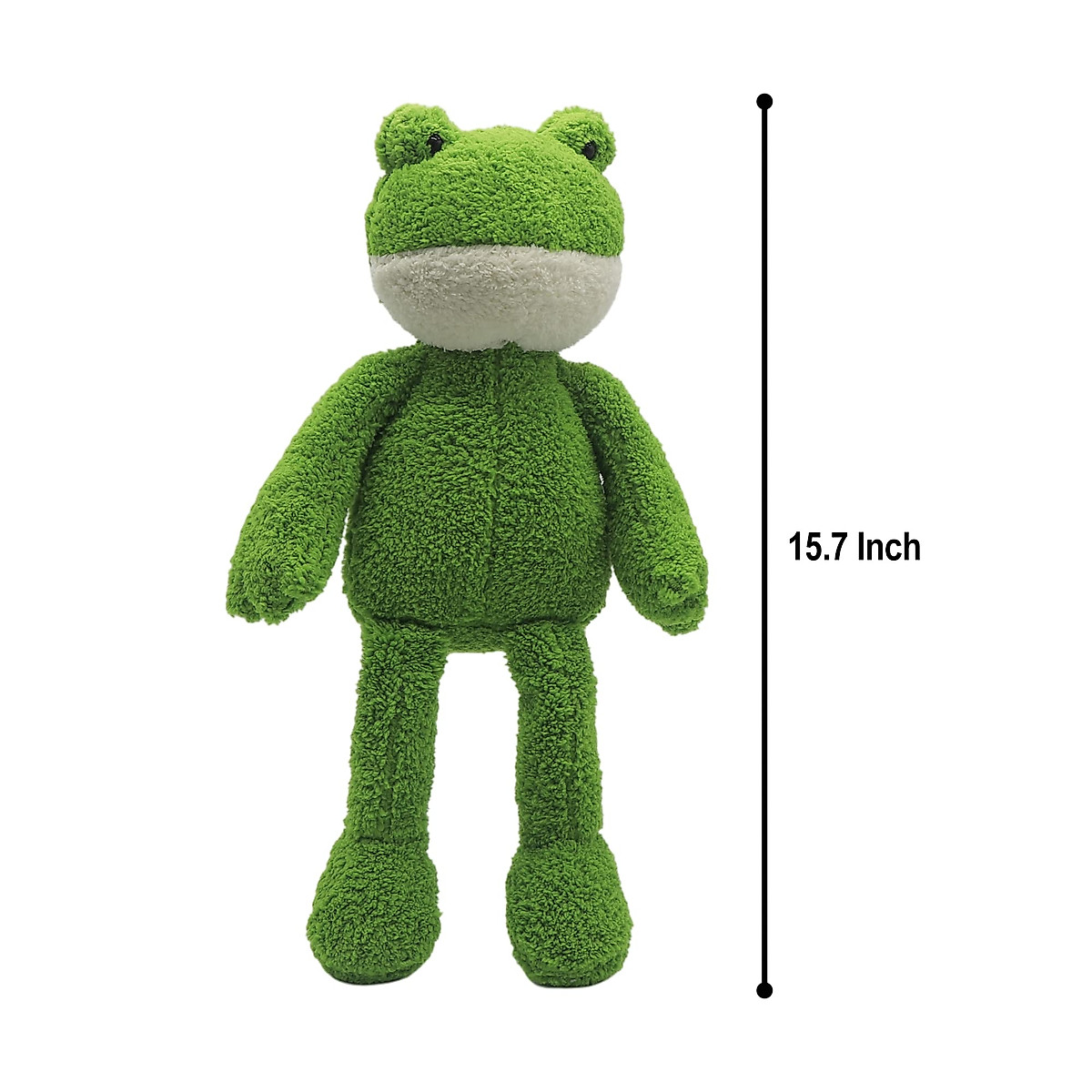 AEECASI Green Frog Plush Stuffed Animal,Soft Long-Leg Frog Plush Doll Toys,Super Cute Frog Toy Christmas Birthday Gifts for Boys Girls Kids Toddlers,Fluffy Stuffed Frog Plushie Decoration,15.7"