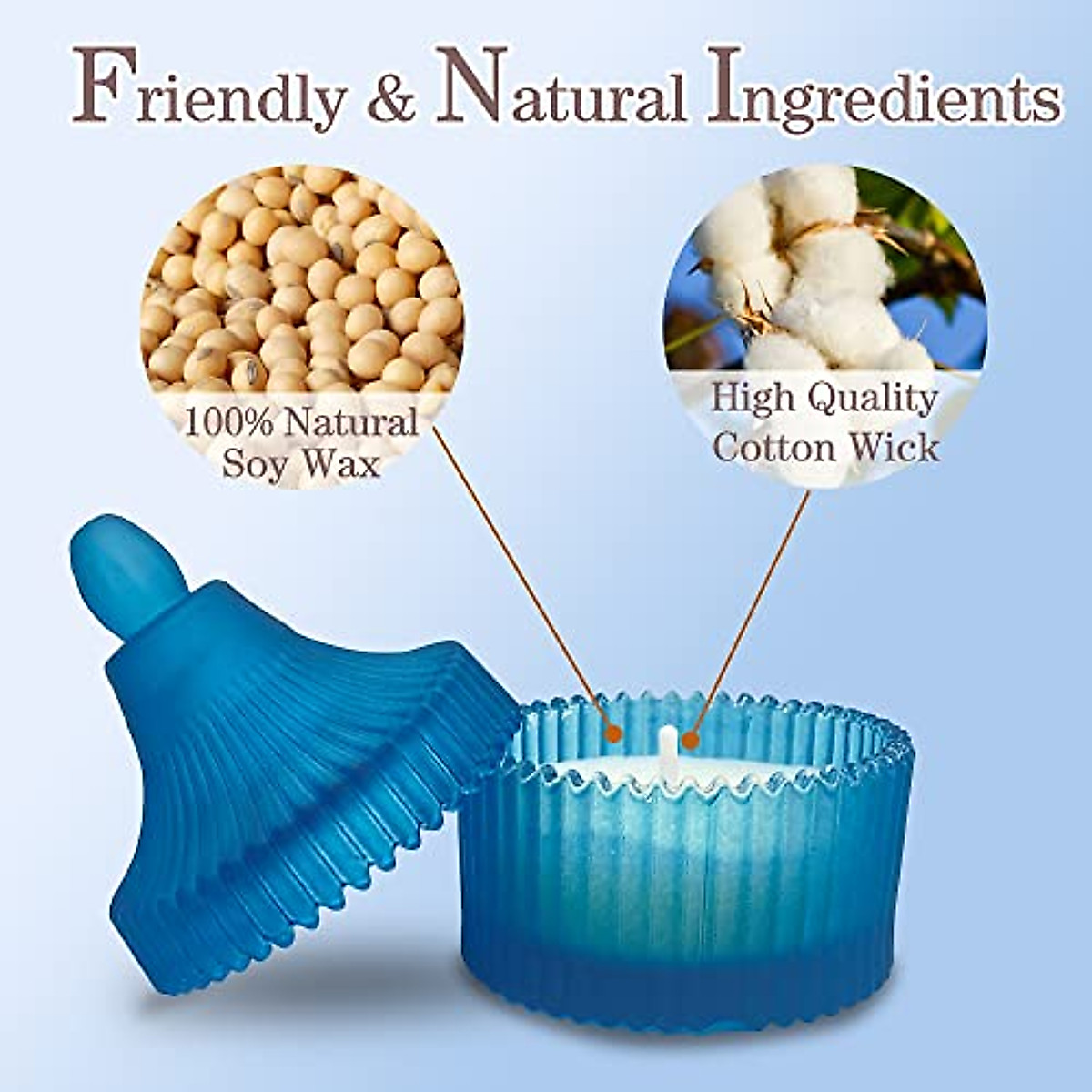 Scented Candles Gift for Women, Soy Candles with Luxury Candle Jar and Lid for Home Scented, Aromatherapy Candle Gifts Set for Christmas Day, Birthday, Mothers Day, Valentine's Day (Daisy, Small)