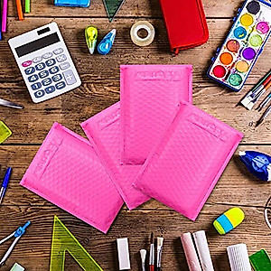 iMBAPrice 250-Pack #0 (6" x 10") Premium Hot Pink Color Self Seal Poly Bubble Mailers Padded Shipping Envelopes (Total 250 Bags)