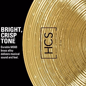 Meinl Cymbals HCS 22” Ride Cymbal for Drum Set — Made in Germany — Traditional Medium Brass, 2-Year Warranty (HCS22R)
