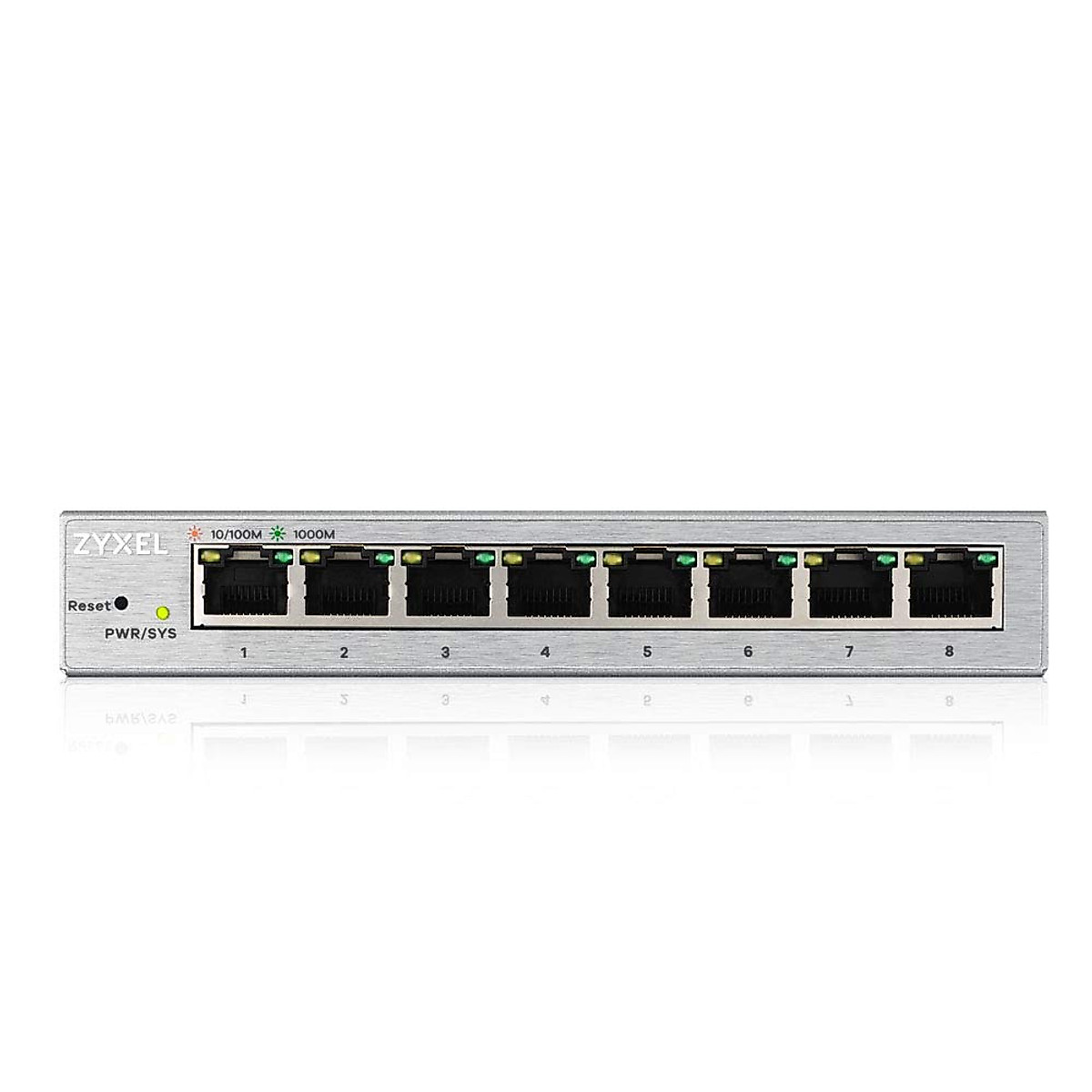 Zyxel 8 Port Gigabit Web Managed Switch | Plug & Play | Supports VLAN, QoS, IGMP & LAG | Fanless [GS1200-8]