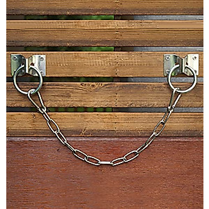 ZRruowin Gate Chain Lock for Outdoor Fence with Carabiner Stainless Steel Gate Latches Link for Horse Goat Dog Stall Supplies Wooden Fence Barn