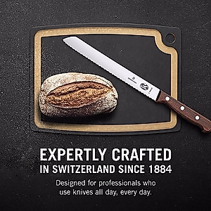 Victorinox Bread Knife - Serrated Bread Knife for Kitchen Accessories - Cut Bread, Pastries & More - Wooden Handles, 8.25"