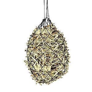 QWORK Slow Feeding Horse Hay Nets, 4" Hole Hay Feeders, 40" Slow Feeding Hay Nets, Hay Nets, Equestrian Feeding Supplies