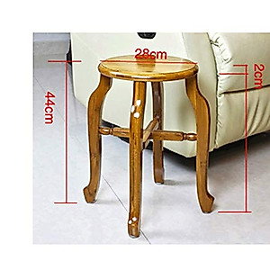 CZDYUF Wooden Bench - Antique Round Stool Dining Table Bench Home Elm Stool Small Wooden Bench Flower Pot Holder - Wood Stool