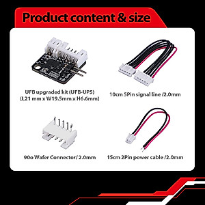 Brook UFB-UP5 Universal Fighting Board Upgrade Kit For PS5 Fighting Games - Small Size PCB Compatible with PS5 Wafer Connector included
