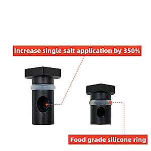 OMO High-capacity Metal Ieak-proof Bottle (3nd Generation Upgrade Version) (Black Blue Gold）Portable Pepper Shaker (3 pack)