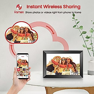 Frameo 10.1 Inch WiFi Digital Picture Frame, 1280x800 HD IPS Touch Screen Photo Frame Electronic, 16GB Memory, Auto-Rotate, Wall Mountable, Share Photos/Videos Instantly via Frameo App from Anywhere