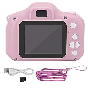 Kid's Camera, Mini Camera Toys Camera Photo Video with Memory Card Gift for Girl boy(Pink 32GB)