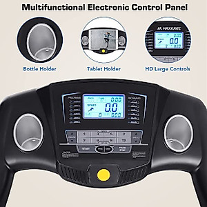 Automatic Incline Treadmill 12-Levels Treadmills Foladable Electric Motorized Running Machine Exercise Equipment 2.5HP Treadmill Running Walking Machine Work for Home Fitness Workout Use Blue