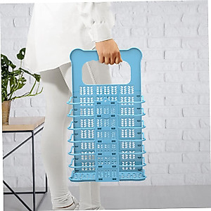 Cabilock 2pcs Folding Laundry Basket Hanging Wall Laundry Basket Collapsing Laundry Baskets Laundry Basket Organizer Wall Mounted Basket Wall Laundry Hamper Plastic Foldable Storage Rack