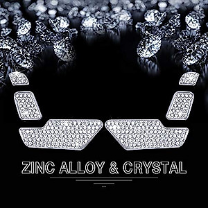 1797 Compatible Seat Adjust Button Caps for Mercedes Benz Accessories Parts Bling W204 W212 C117 X156 C E CLA GLA GLE Class AMG Covers Decals Interior Decorations Women Men Crystal Silver Pack of 6