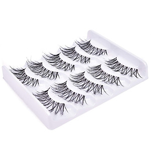 False Eyelashes 5 Pairs Multipack Synthetic Fiber Material 3D Lashes Natural Reusable Lashes for Professional Used for Women Girls by EYEMEI