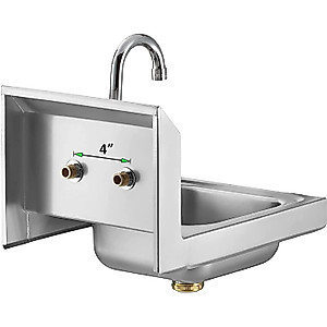 Commercial Wall Mount Wash Basin Hand Sink 16"x12"