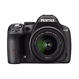 Pentax K-50 16MP Digital SLR Camera Kit with DA L 18-55mm WR f3.5-5.6 Lens (Black)